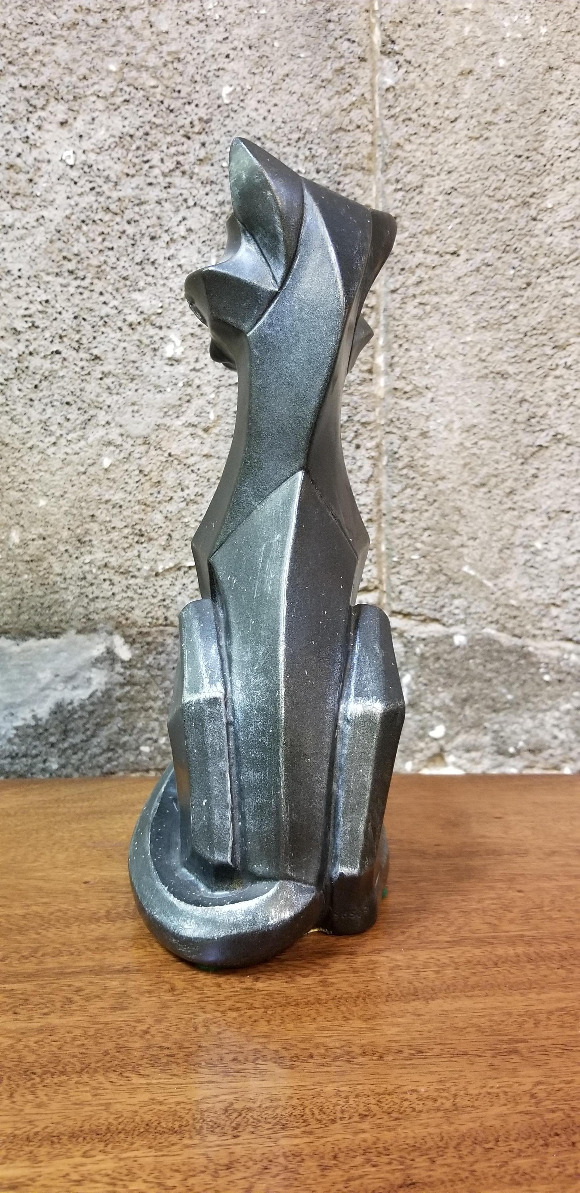 Cubist Figurine of a Cat Dated 1961 For Sale at 1stDibs | cubist cat ...