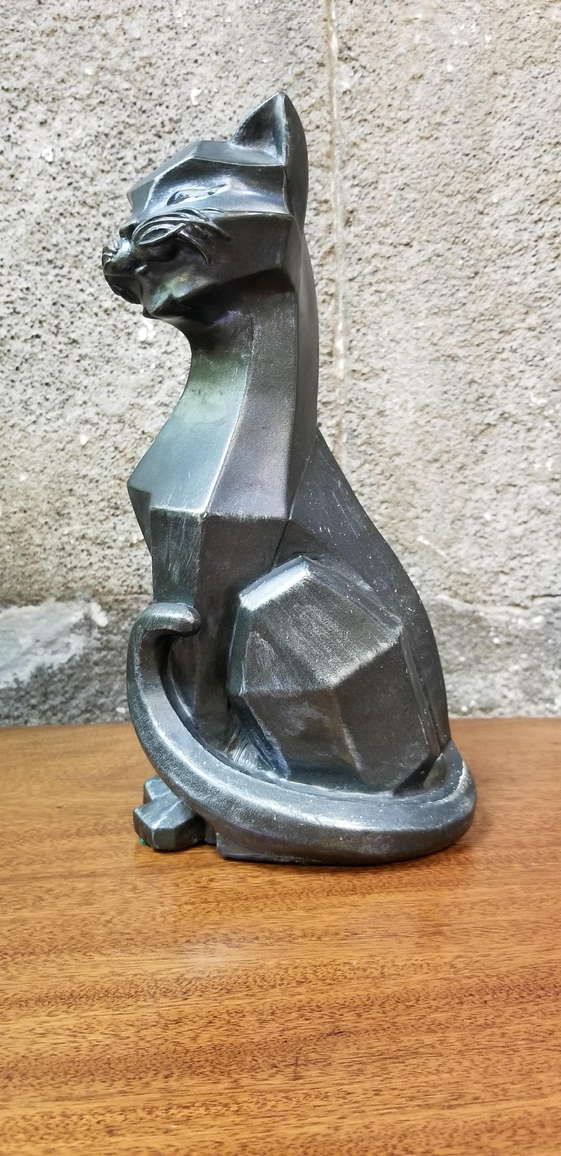 Cubist Figurine of a Cat Dated 1961 For Sale at 1stDibs | cubist cat ...