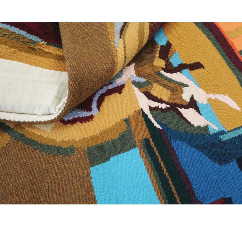 Cubist Inspired Handmade Square French Tapestry Signed 'Forte' at 1stDibs