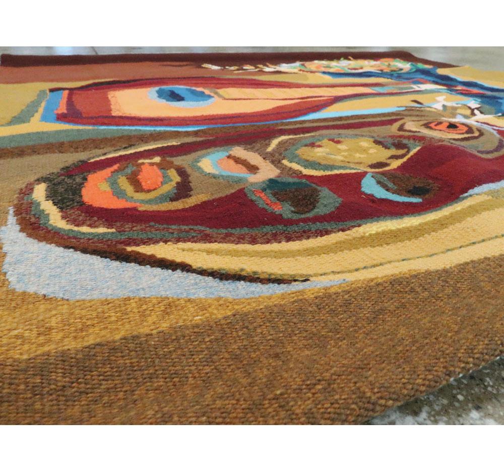 Cubist Inspired Handmade Square French Tapestry Signed 'Forte' at 1stDibs