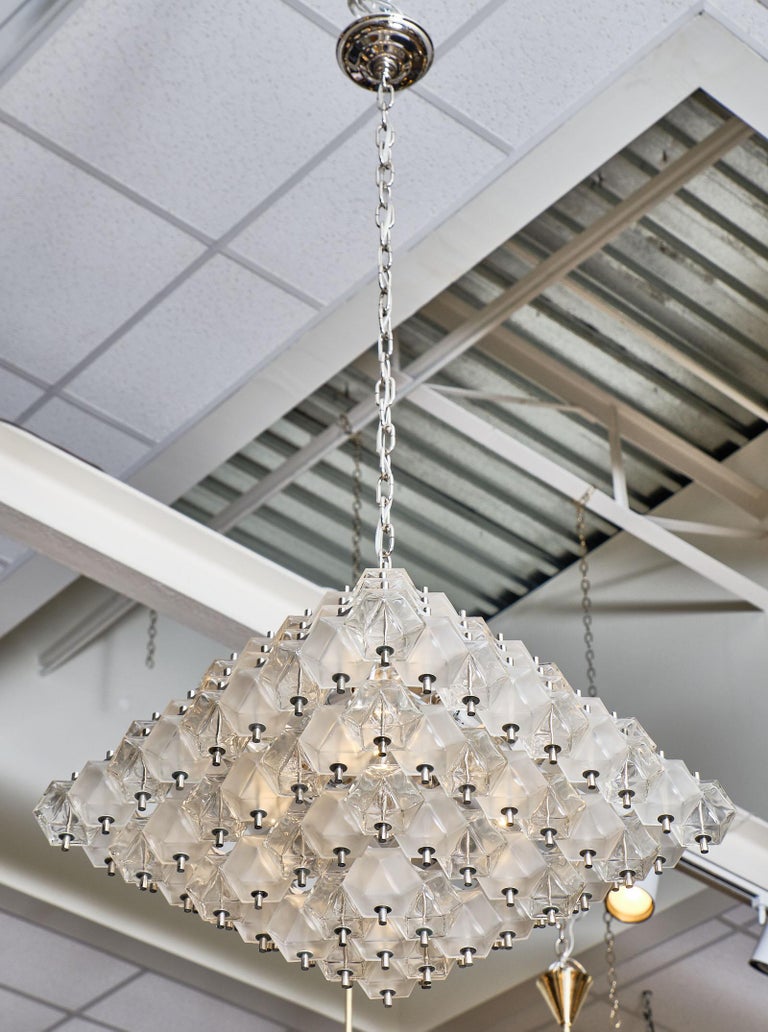 Cubist Murano Glass Chandelier at 1stDibs
