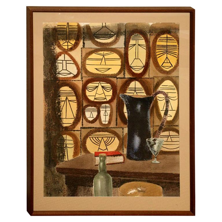 "Cubist Still Life with Violin," Fine Example of Late Cubism For Sale ...