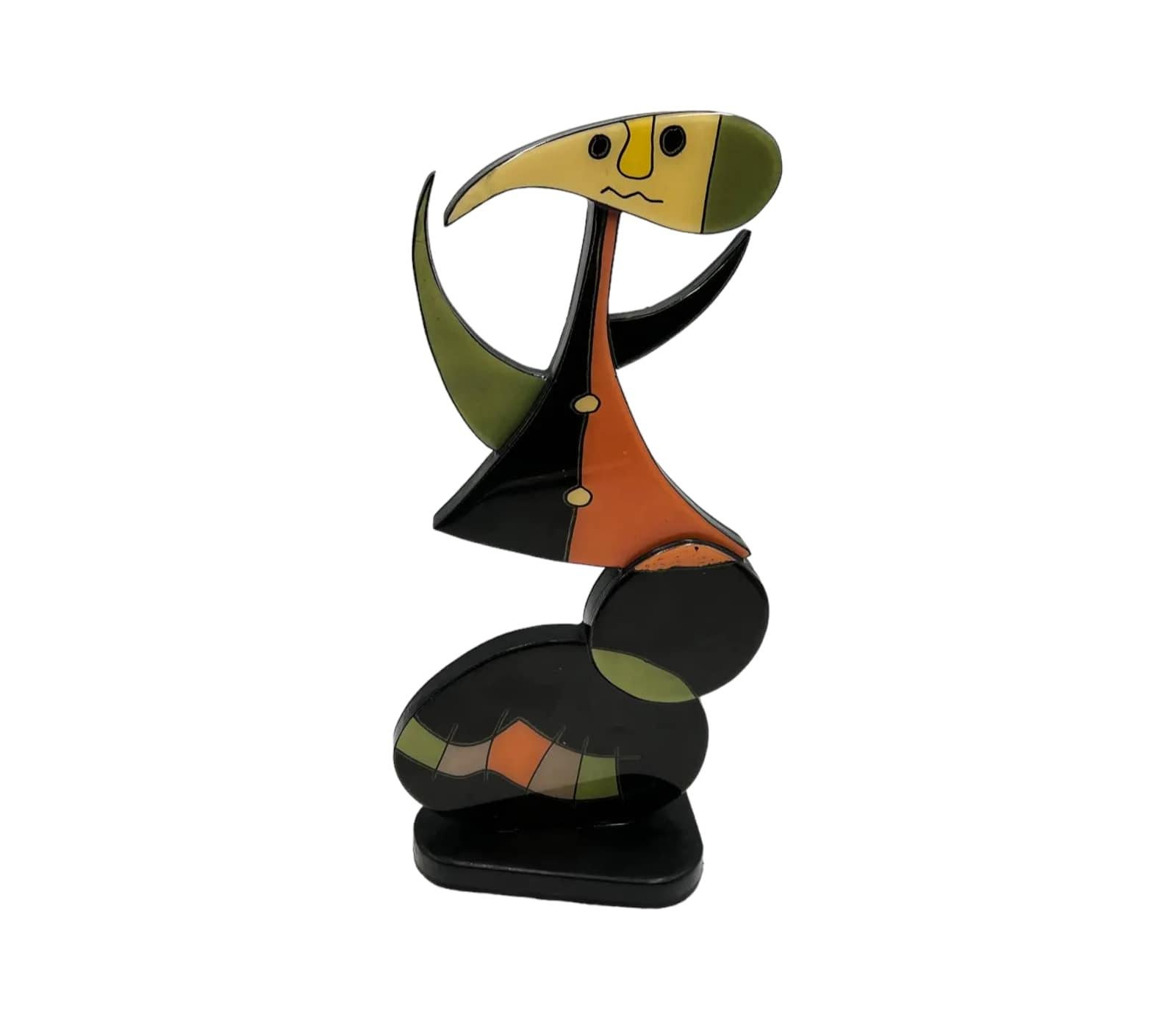Cubist Wood Sculpture by Jesus Fuertes For Sale at 1stDibs