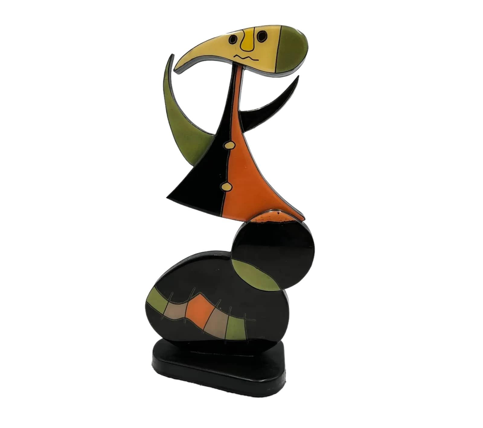 Cubist Wood Sculpture by Jesus Fuertes For Sale at 1stDibs