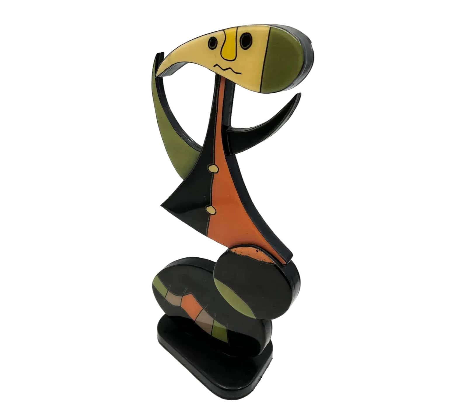 Cubist Wood Sculpture by Jesus Fuertes For Sale at 1stDibs