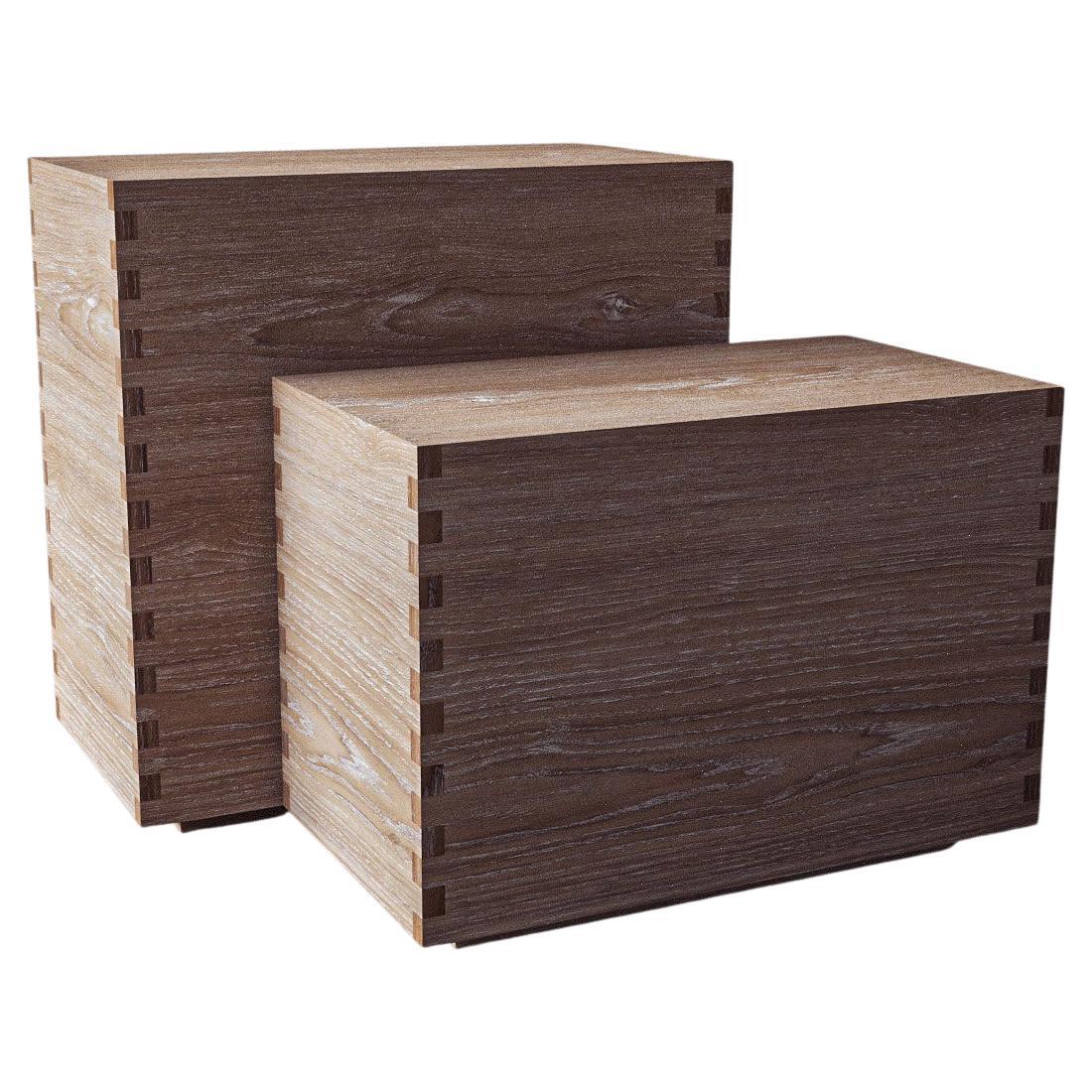 "Navier" Exposed Joinery and French Oak Side Table by Christiane ...