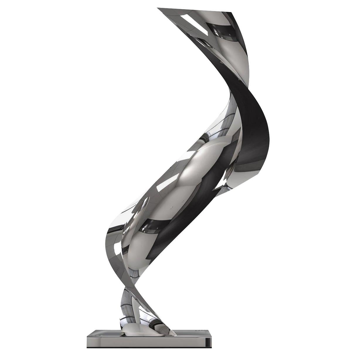 Alata Celesti Polished Stainless Steel Abstract Minimalist Sculpture ...