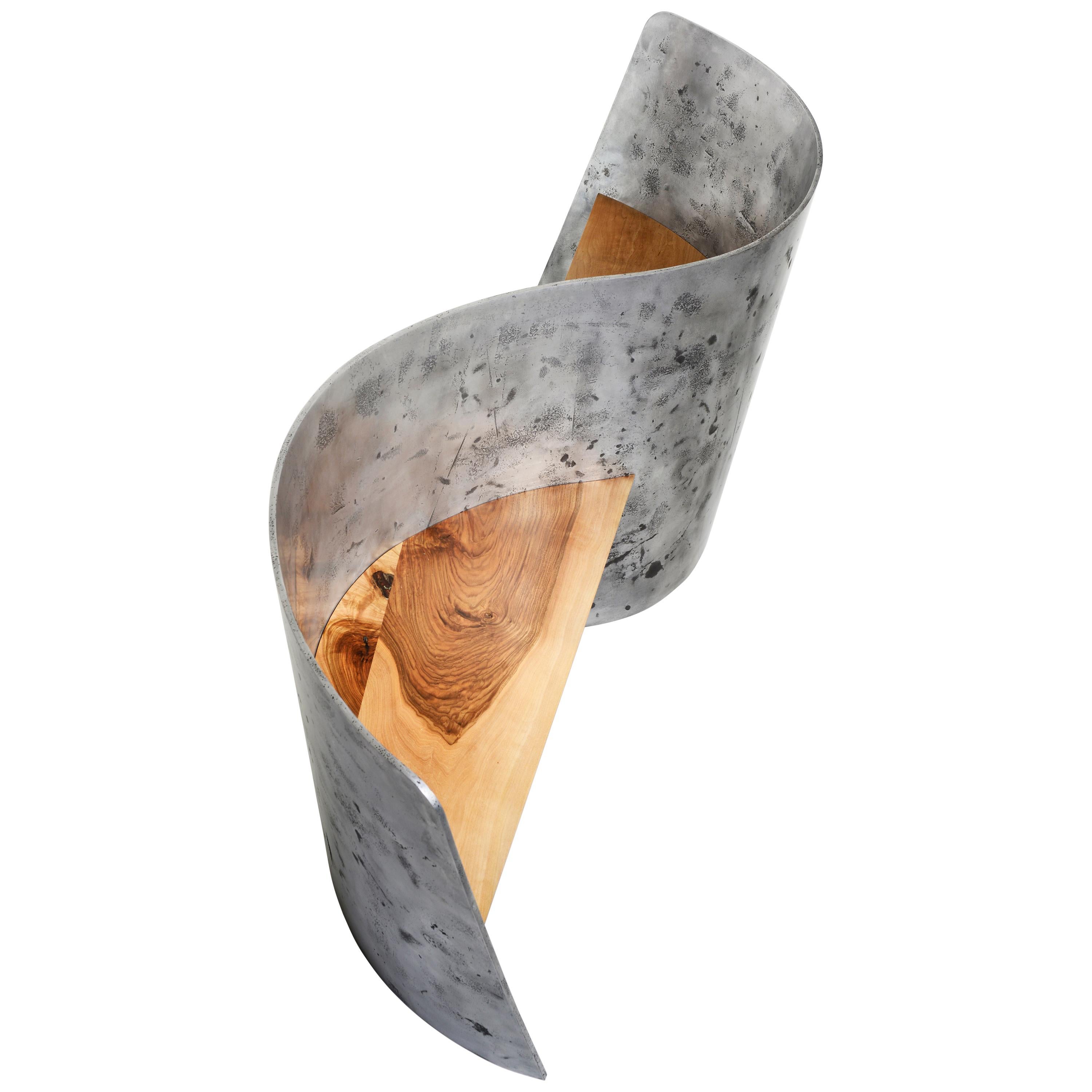 Light and Dwell Piper Wave Scalloped Bench For Sale at 1stDibs