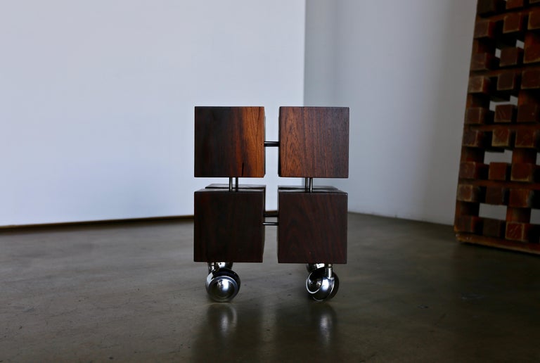 Cueramo Wood Occasional Cube Table For Sale at 1stDibs