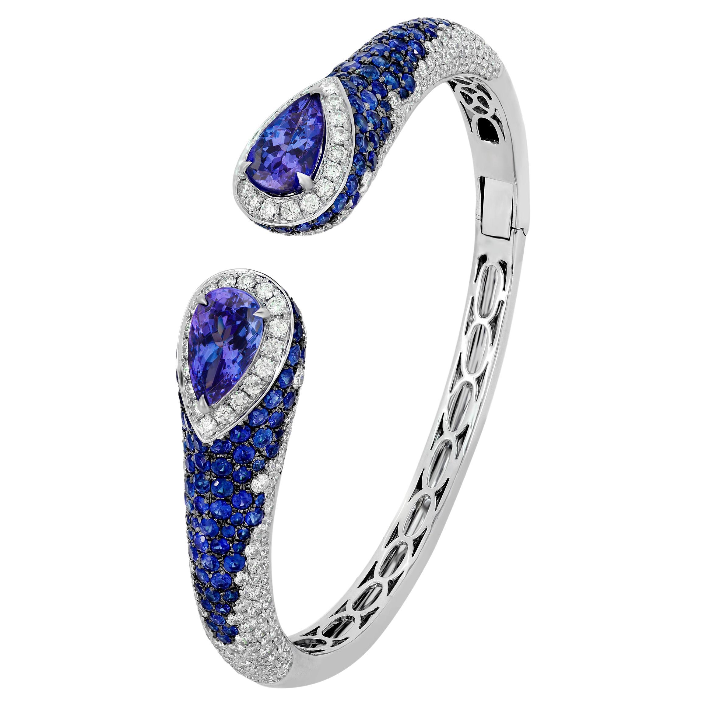 "Royal Sienna" Triple Color Pear and Diamond Cuff For Sale at 1stDibs ...