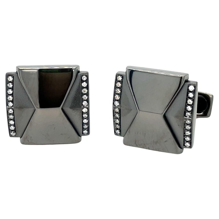 Cufflinks Black Rhodium For Sale at 1stDibs