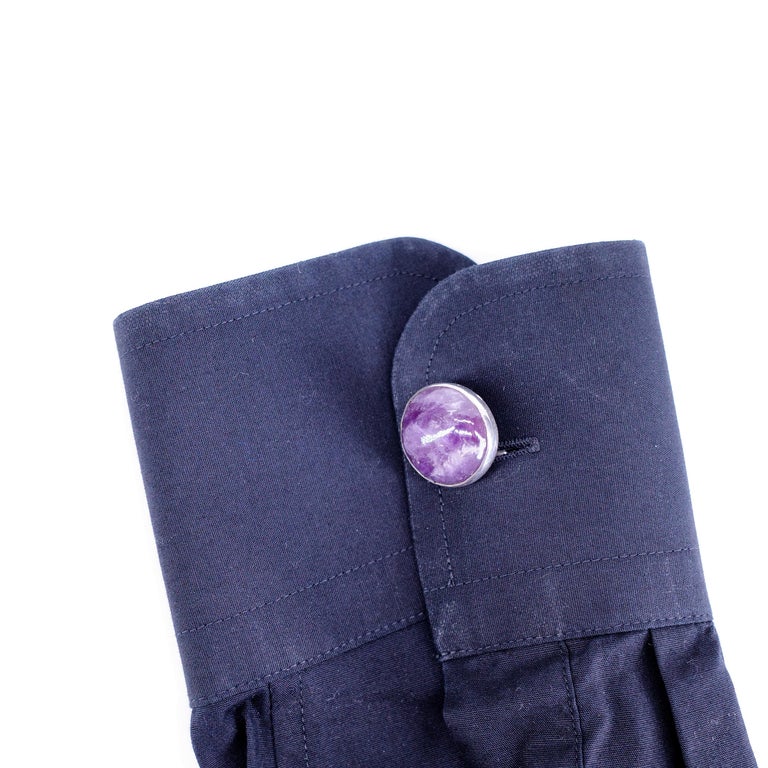 Cufflinks by William Spratling Silver and Amethyst from 1942 at 1stDibs