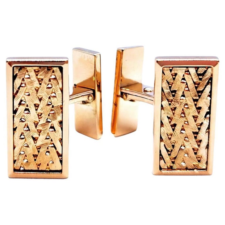 Cufflinks Yellow Gold For Sale at 1stDibs