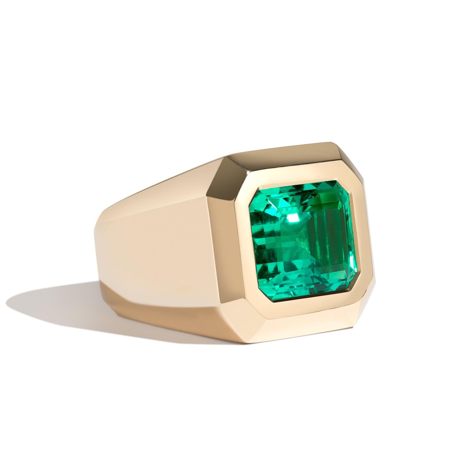 Customizable Cultivated Emerald Super Bowl Ring For Sale at 1stDibs ...