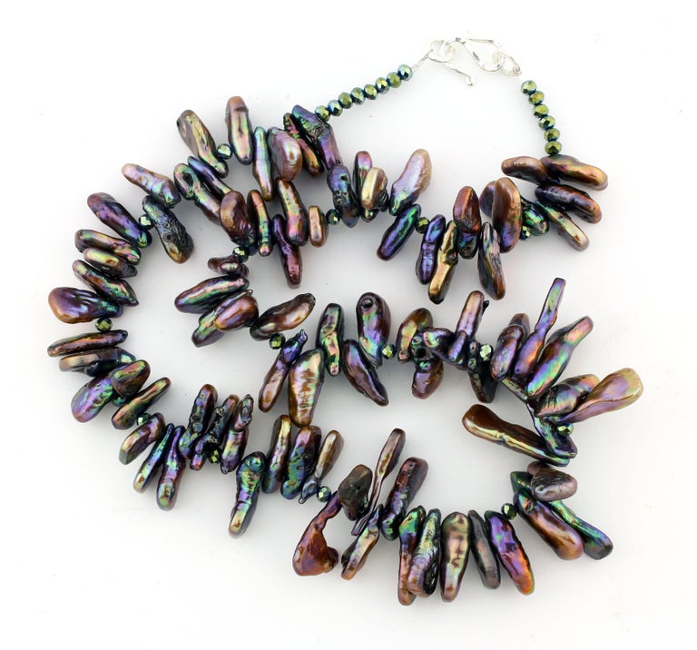 Gemjunky Dramatic Irridescent Abalone Cultured Fresh Water Keshi Pearl ...