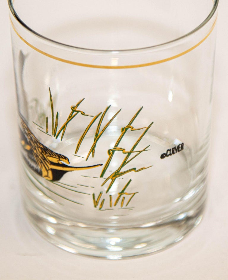 Culver Glassware Double Old Fashioned with Duck Design, 1960s For Sale ...