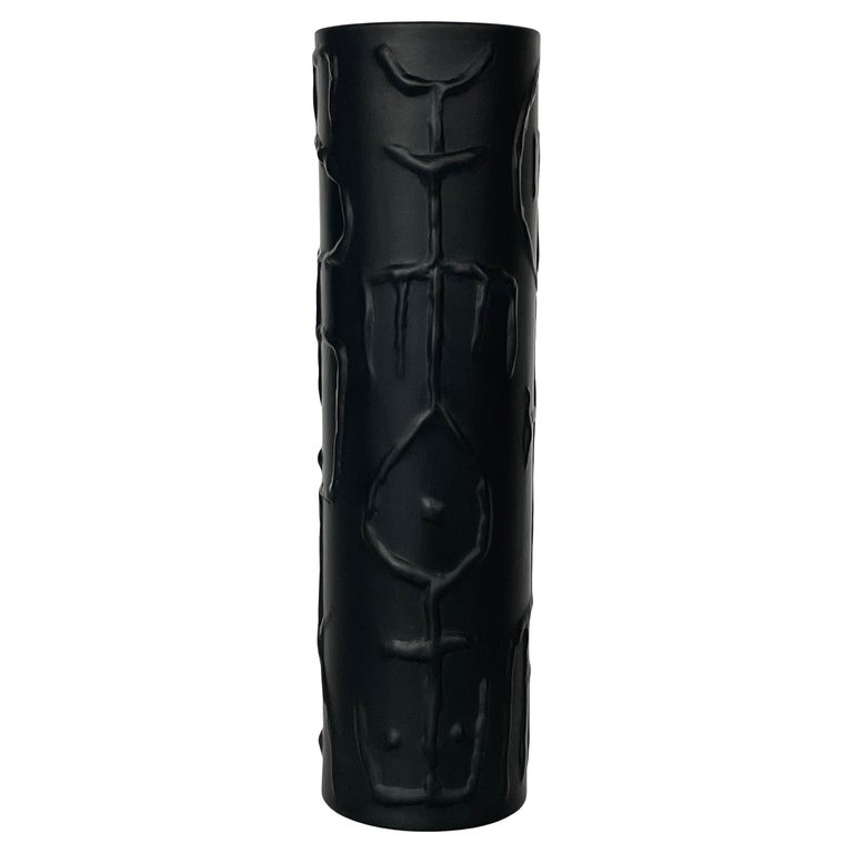 Cuno Fischer Black Matte Vase for Rosenthal at 1stDibs