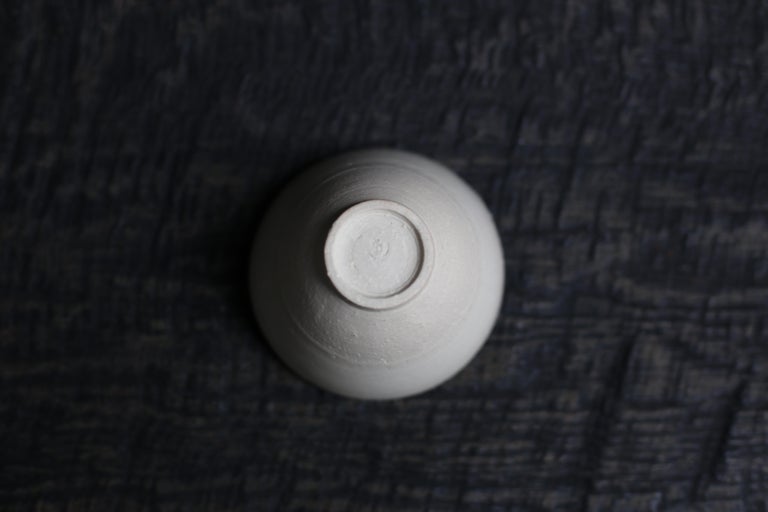 Cup in White Clay Clay with Pistache + Sheer Glaze For Sale at 1stDibs