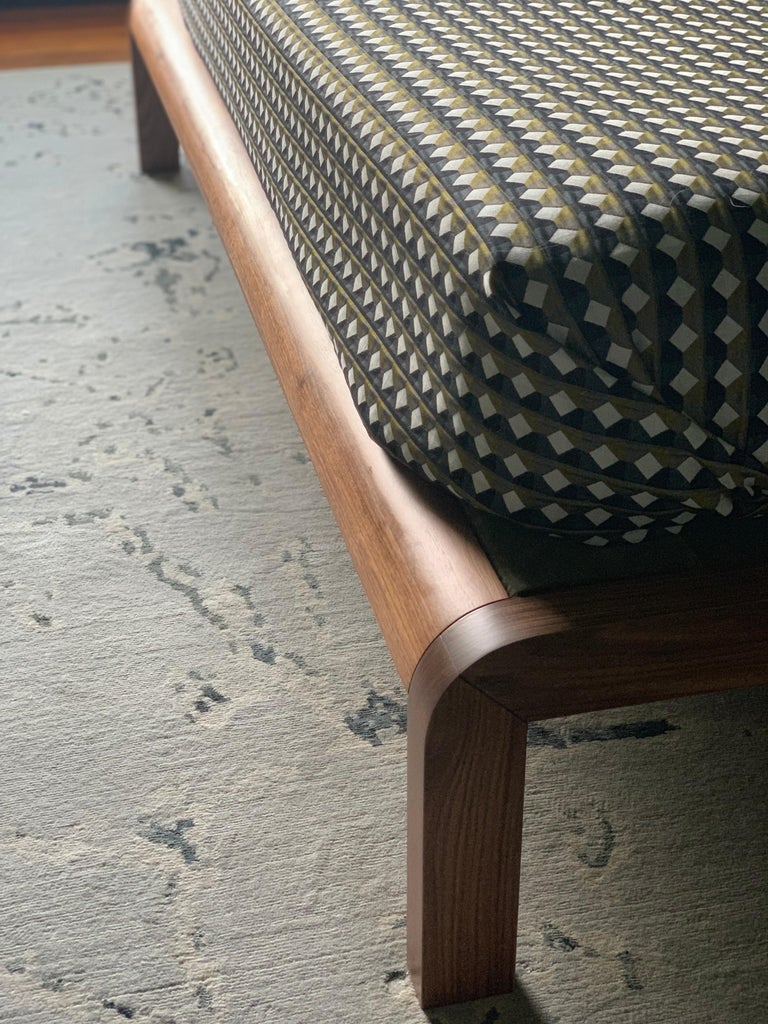 Cupid Bed with Show-wood and Novasuede with Integrated Bedside Table ...