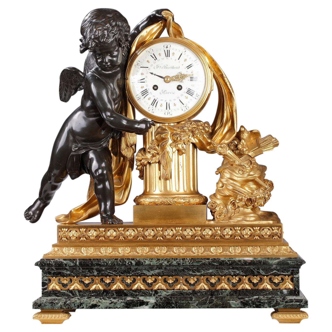 Louis XV Style Porcelain Clock Attributed Samson and Cie, France, circa ...