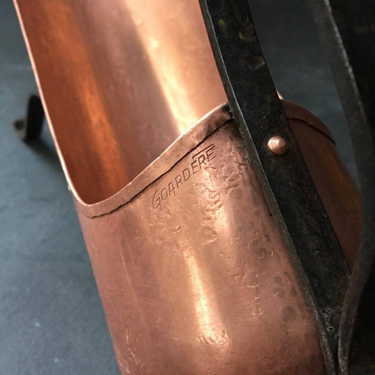 Cupper Wine Bottle Holder of Jean Goardere For Sale at 1stDibs