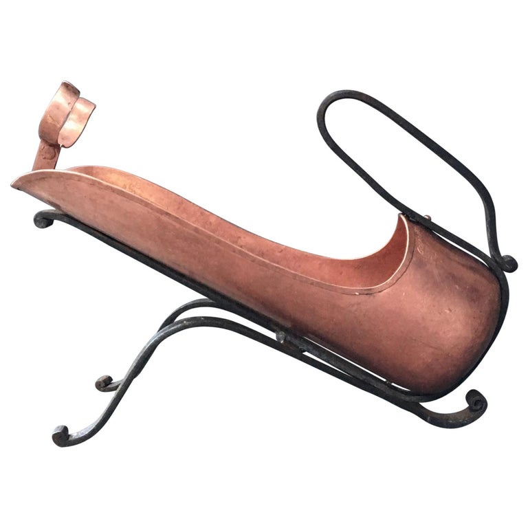Cupper Wine Bottle Holder of Jean Goardere For Sale at 1stDibs