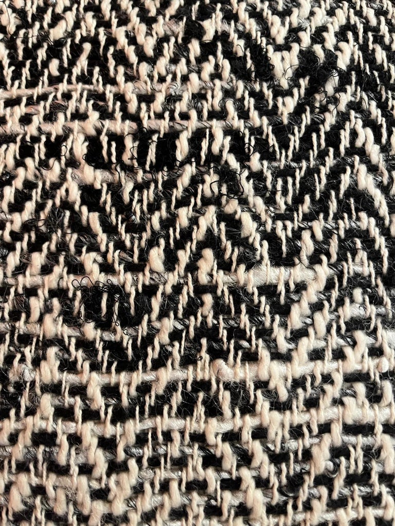 Curated, Midcentury Heavy Chrome Lounge Chair with New Black and White ...