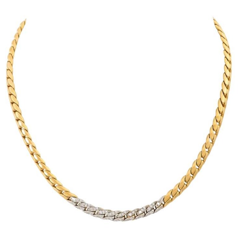 Curb Chain with 56 Diamonds For Sale at 1stDibs