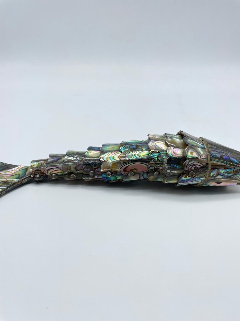 Curious Wriggling Fish Made of Mother-of-pearl For Sale at 1stDibs