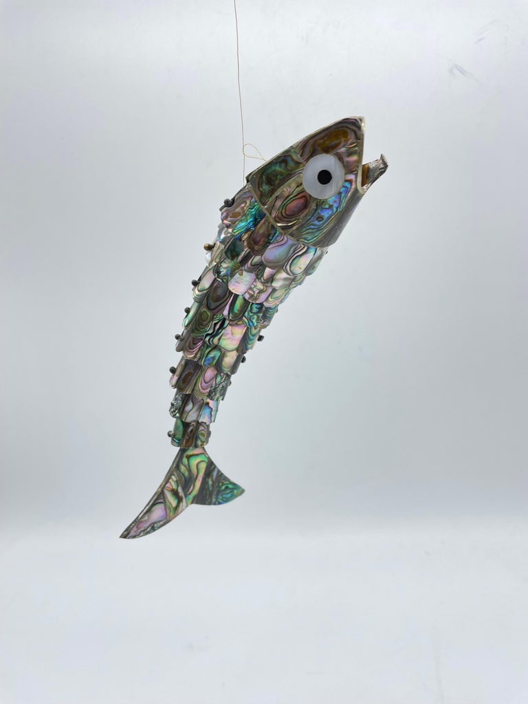 Curious Wriggling Fish Made of Mother-of-pearl For Sale at 1stDibs