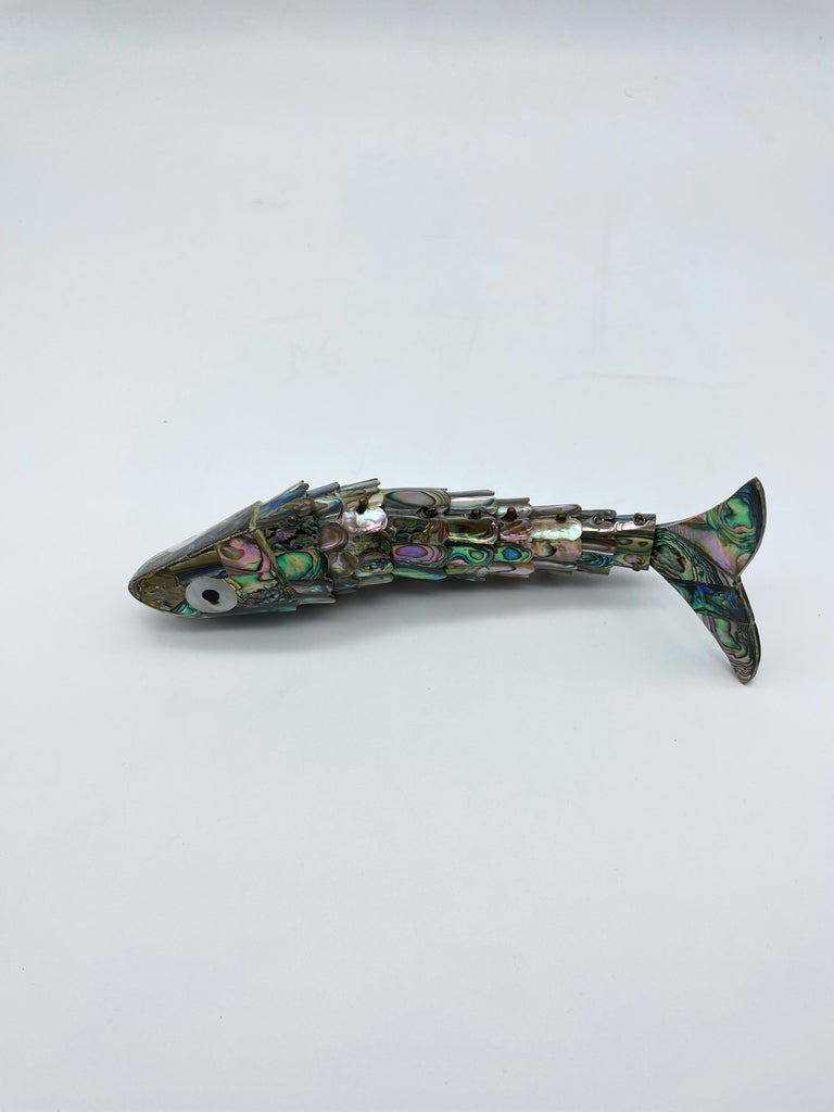 Curious Wriggling Fish Made of Mother-of-pearl For Sale at 1stDibs
