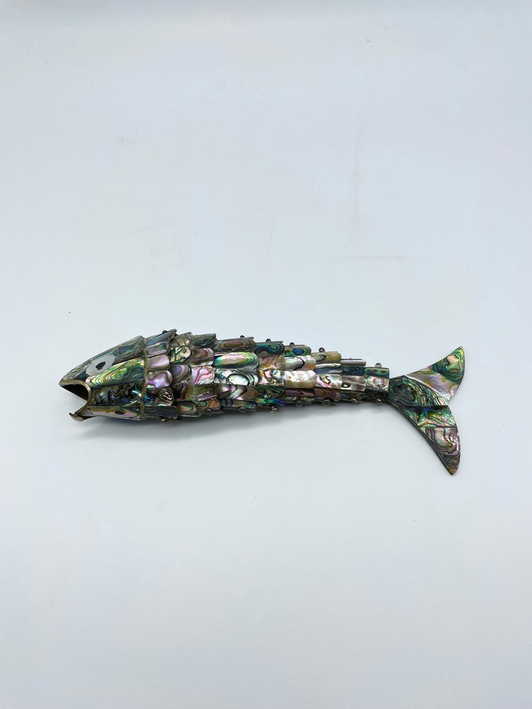 Curious Wriggling Fish Made of Mother-of-pearl For Sale at 1stDibs