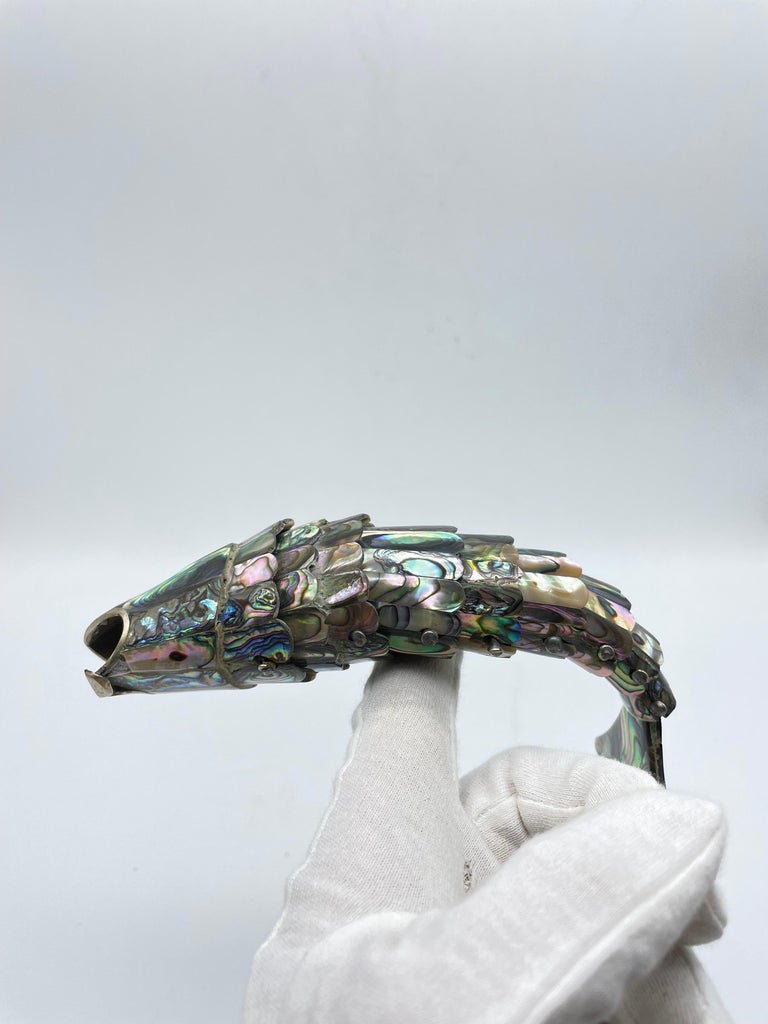 Curious Wriggling Fish Made of Mother-of-pearl For Sale at 1stDibs