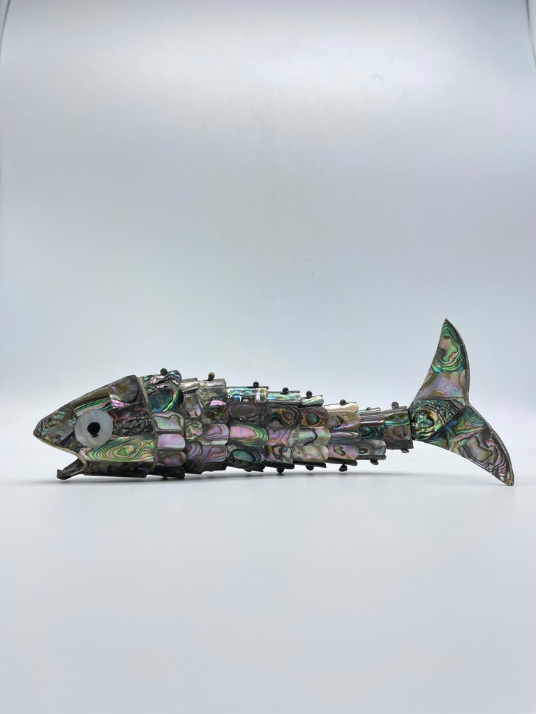 Curious Wriggling Fish Made of Mother-of-pearl For Sale at 1stDibs