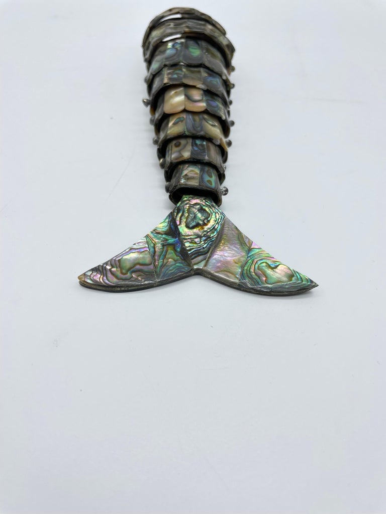 Curious Wriggling Fish Made of Mother-of-pearl For Sale at 1stDibs