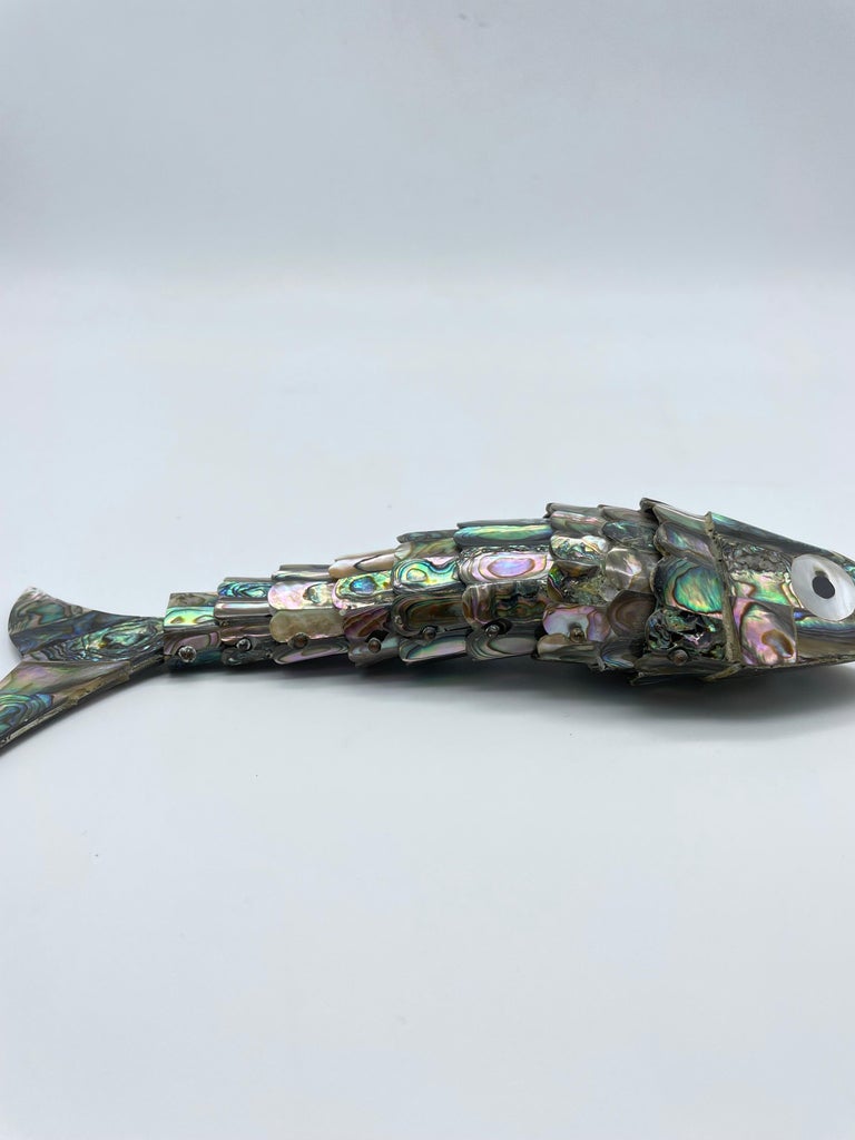 Curious Wriggling Fish Made of Mother-of-pearl For Sale at 1stDibs