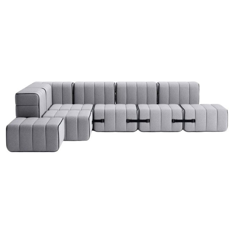 Curt-Set 12 - E.G. Flexible Large Corner Sofa - Jet - 9803 'Grey' For ...