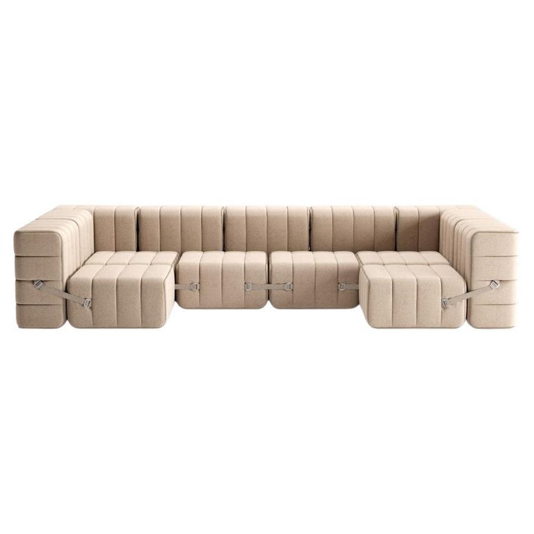 Curt-Set 15 - E.G. Flexible U-Shaped Sofa - Dama - 0029 (Beige / Grey ...