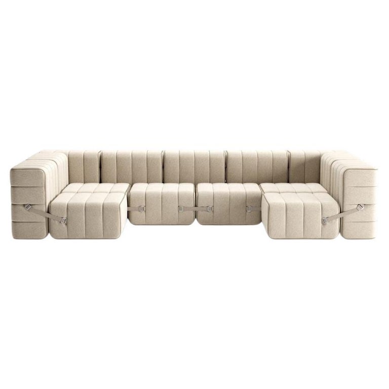 Curt-Set 15 - E.G. Flexible U-Shaped Sofa - Jet - 9110 'Grey / Beige ...