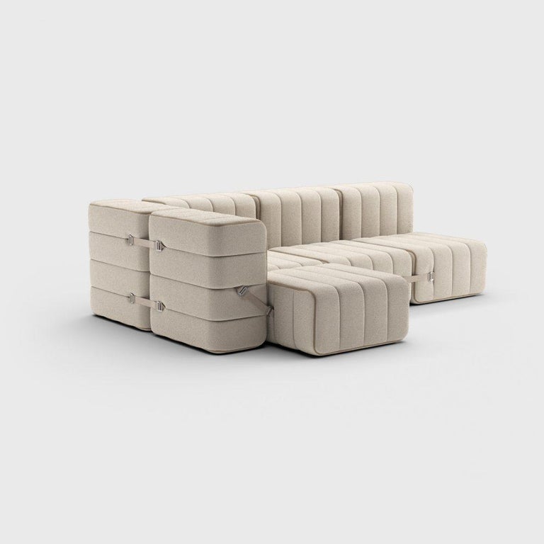 Curt-Set 9, E.G. Flexible Small Corner Sofa, Sera, Calla 'White / Beige ...