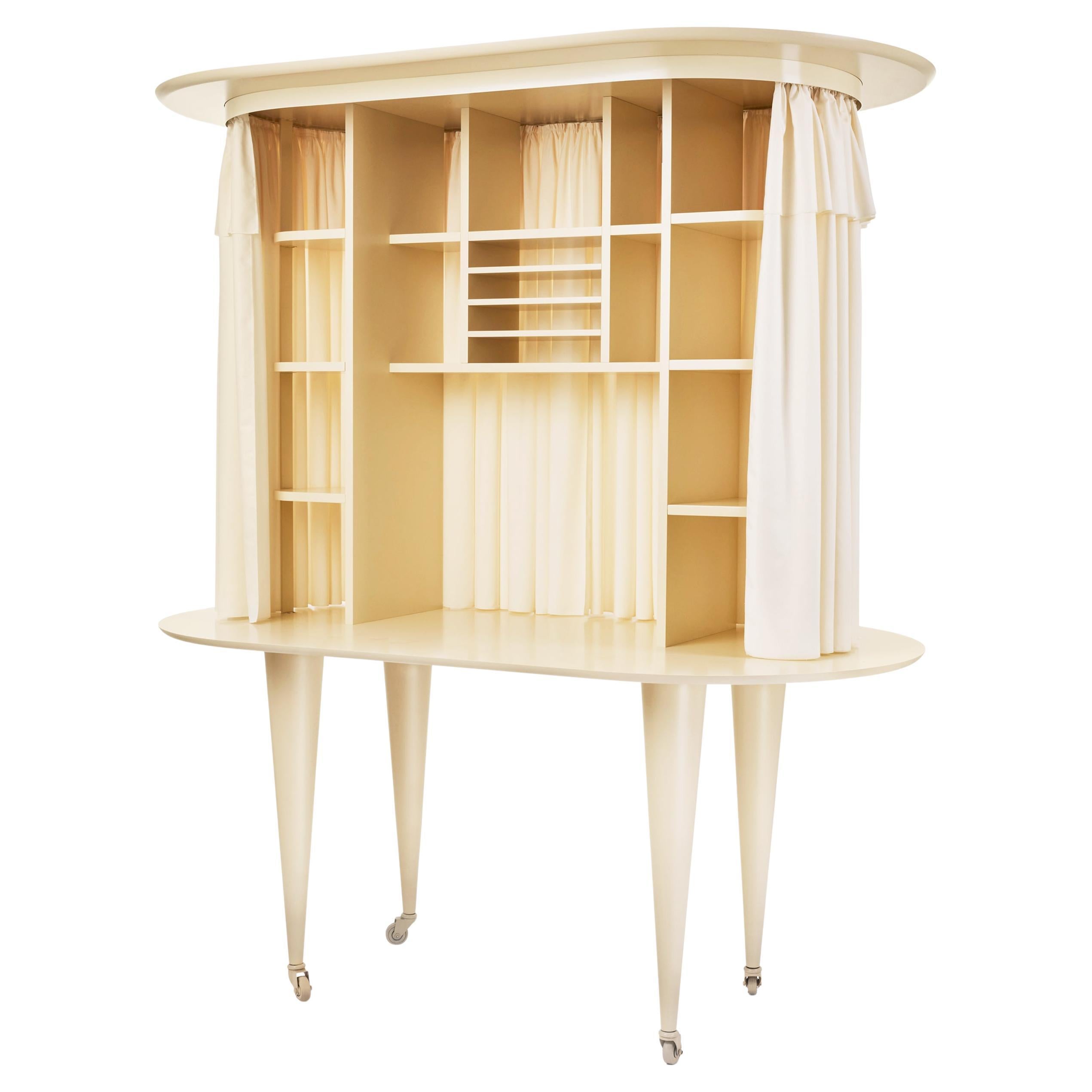 Curtain Closet 05 Desk - Bookshelf Lamp Secretaire by Eliz Evar For ...