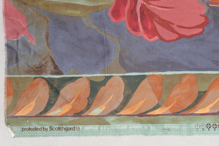 Curtain Italian Fabric with Flowers For Sale at 1stDibs