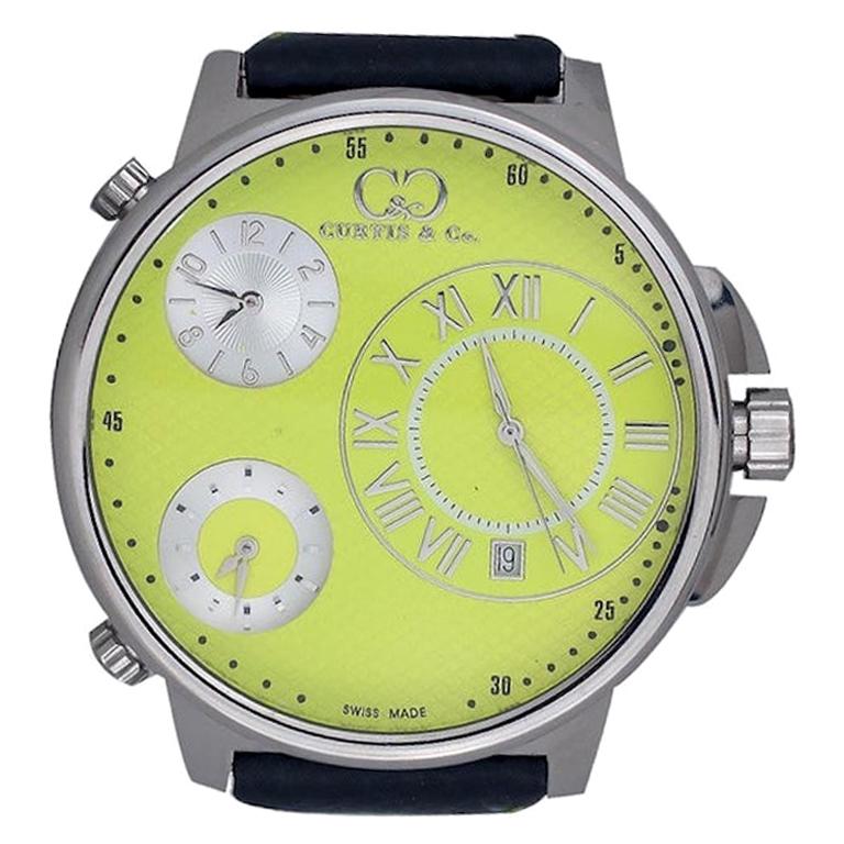 Curtis and Co Big Time Air Watch with 3-Time Zone, Brand New Swiss Made ...