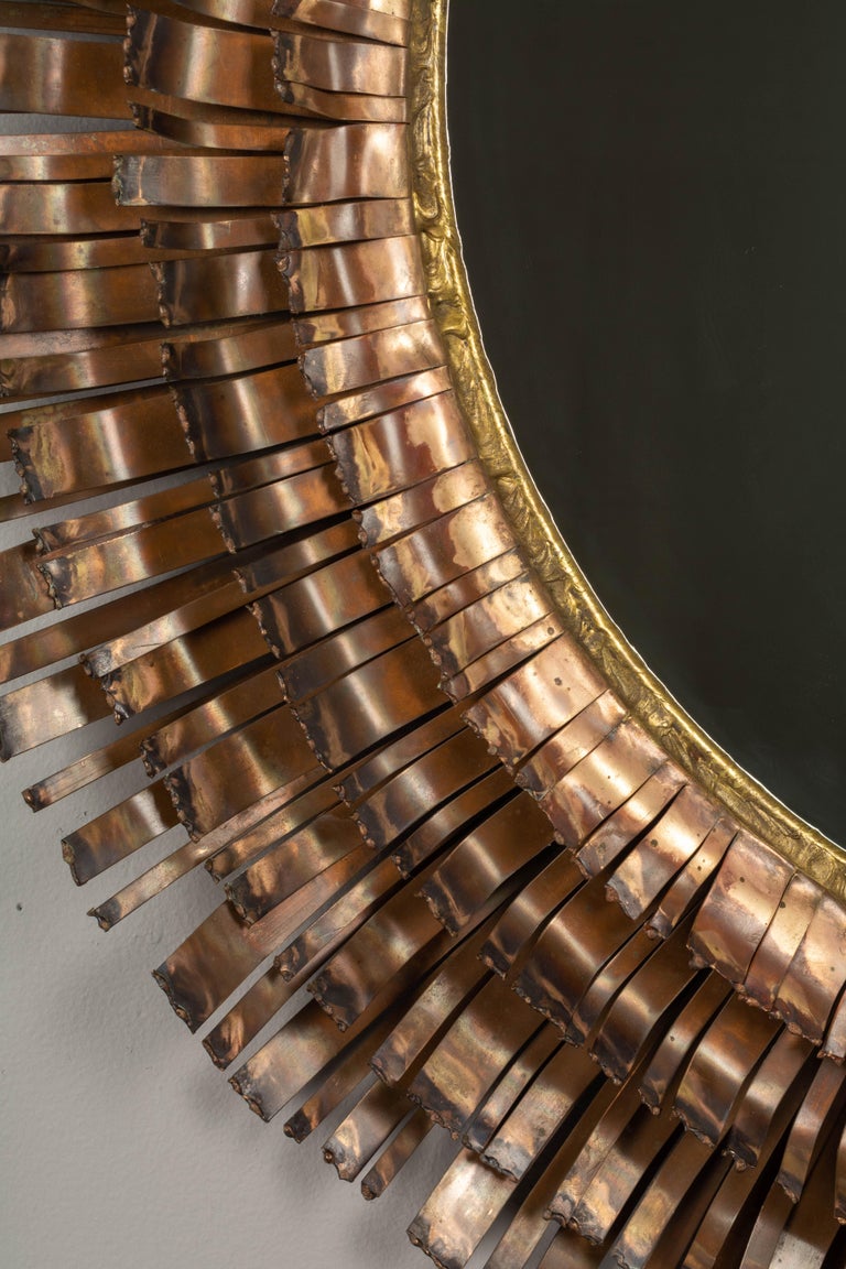 Curtis Jere Copper Eyelash Mirror at 1stDibs | eyelash mirror decor ...