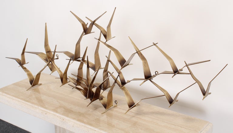 Curtis Jere "Flock of Birds" Wall Sculpture, 1987 at 1stDibs