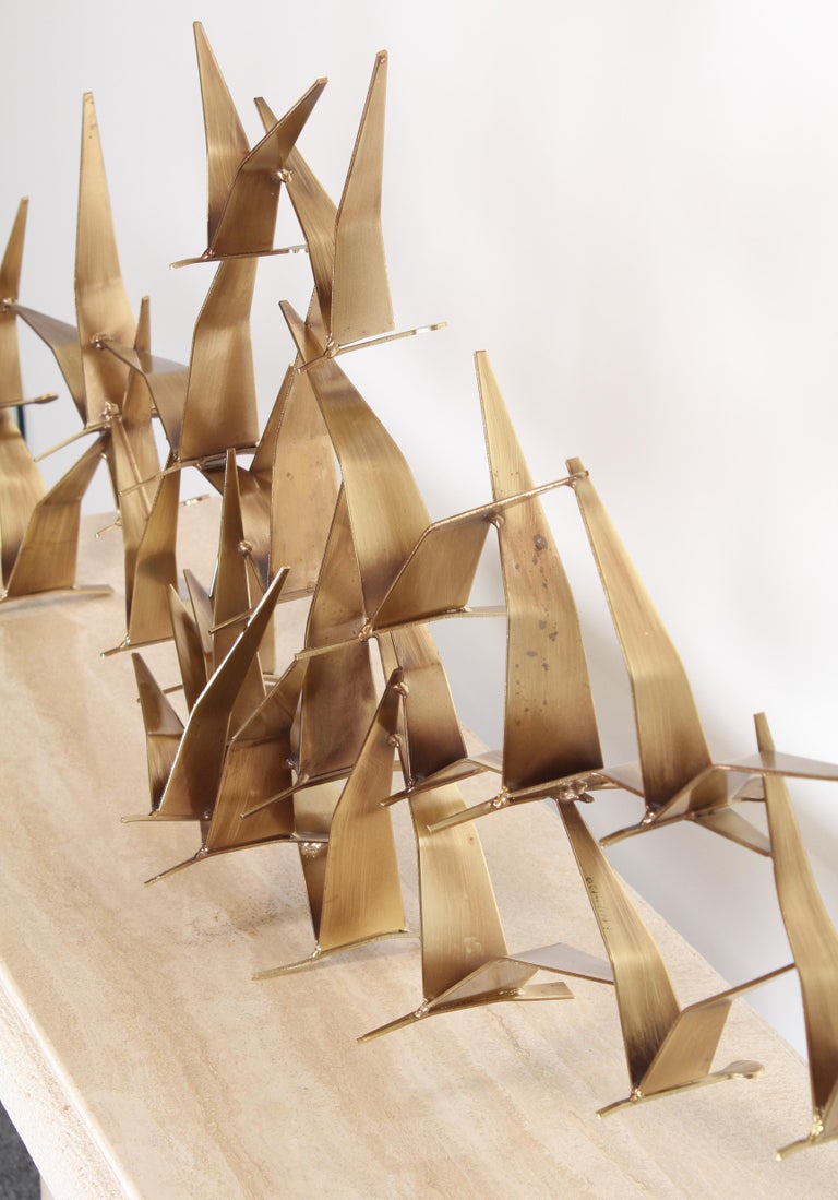 Curtis Jere "Flock of Birds" Wall Sculpture, 1987 at 1stDibs