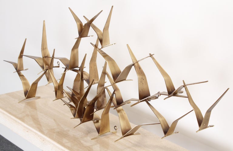Curtis Jere "Flock of Birds" Wall Sculpture, 1987 at 1stDibs