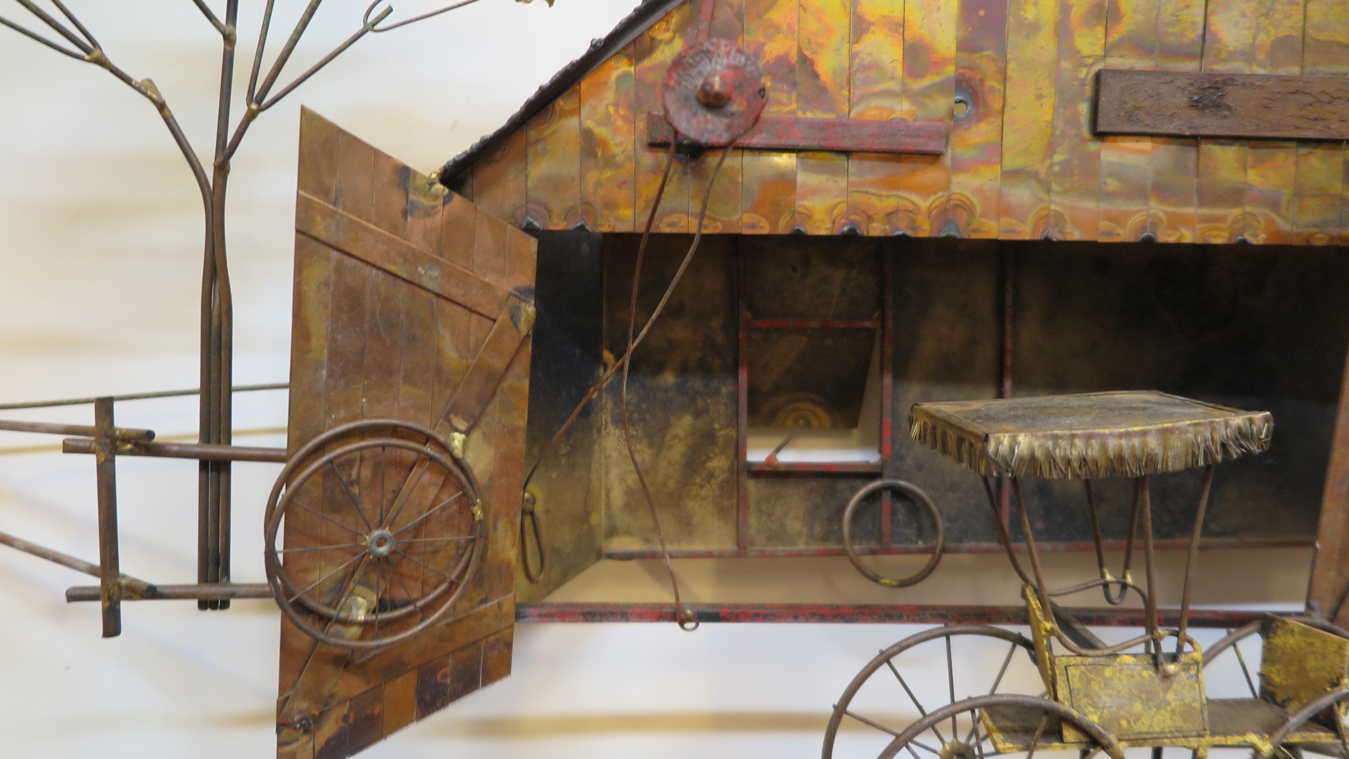 Curtis Jere Metal Wall Sculpture at 1stDibs