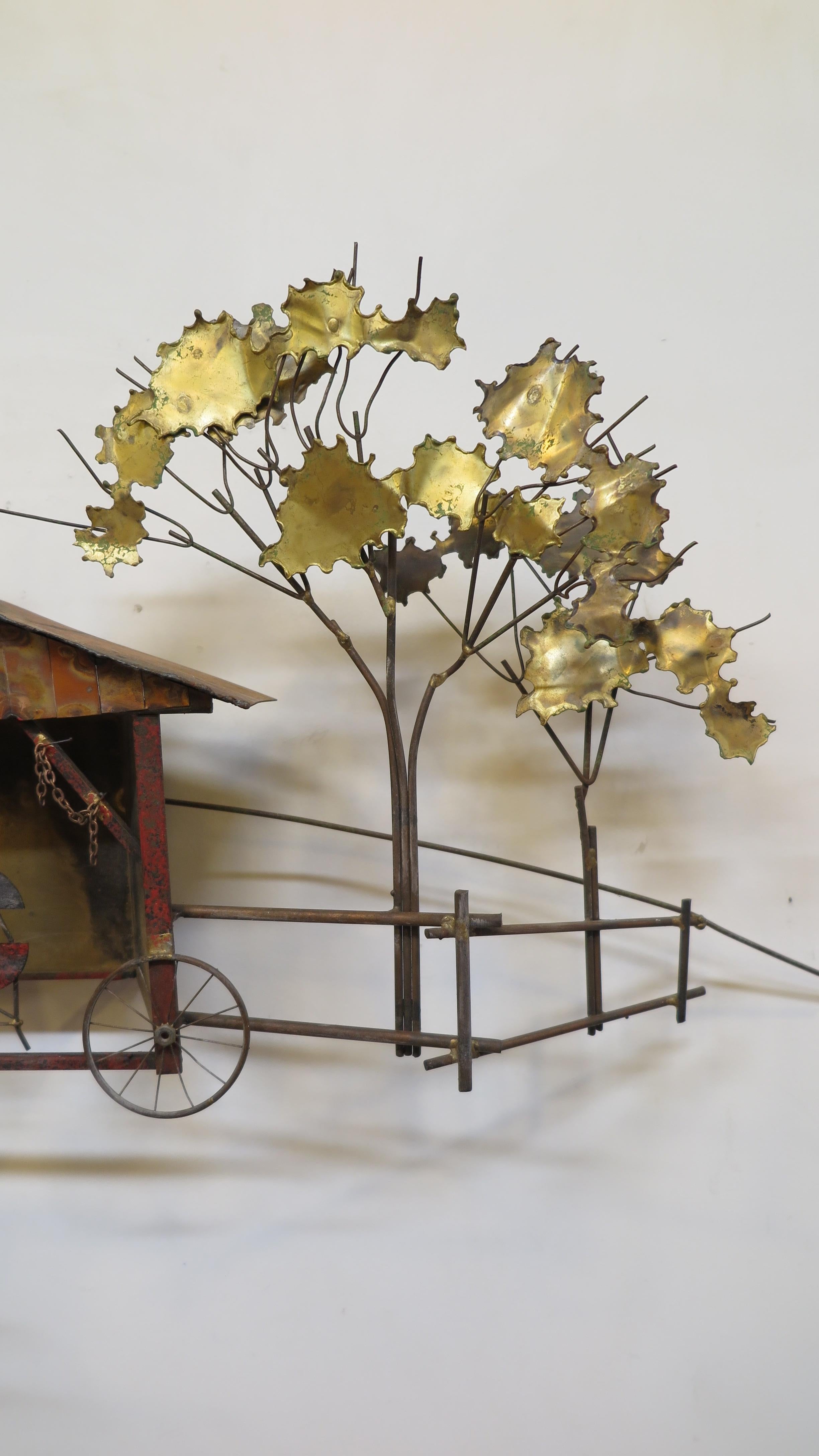 Curtis Jere Metal Wall Sculpture at 1stDibs