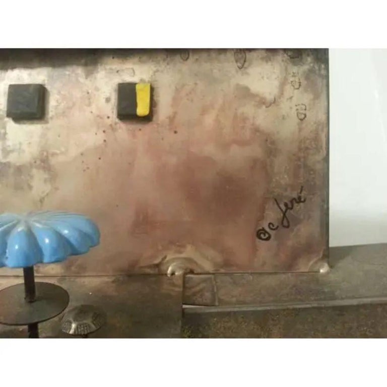 Curtis Jere Mixed Metals Sculpture Village and Cafe Scape, 1960s For ...